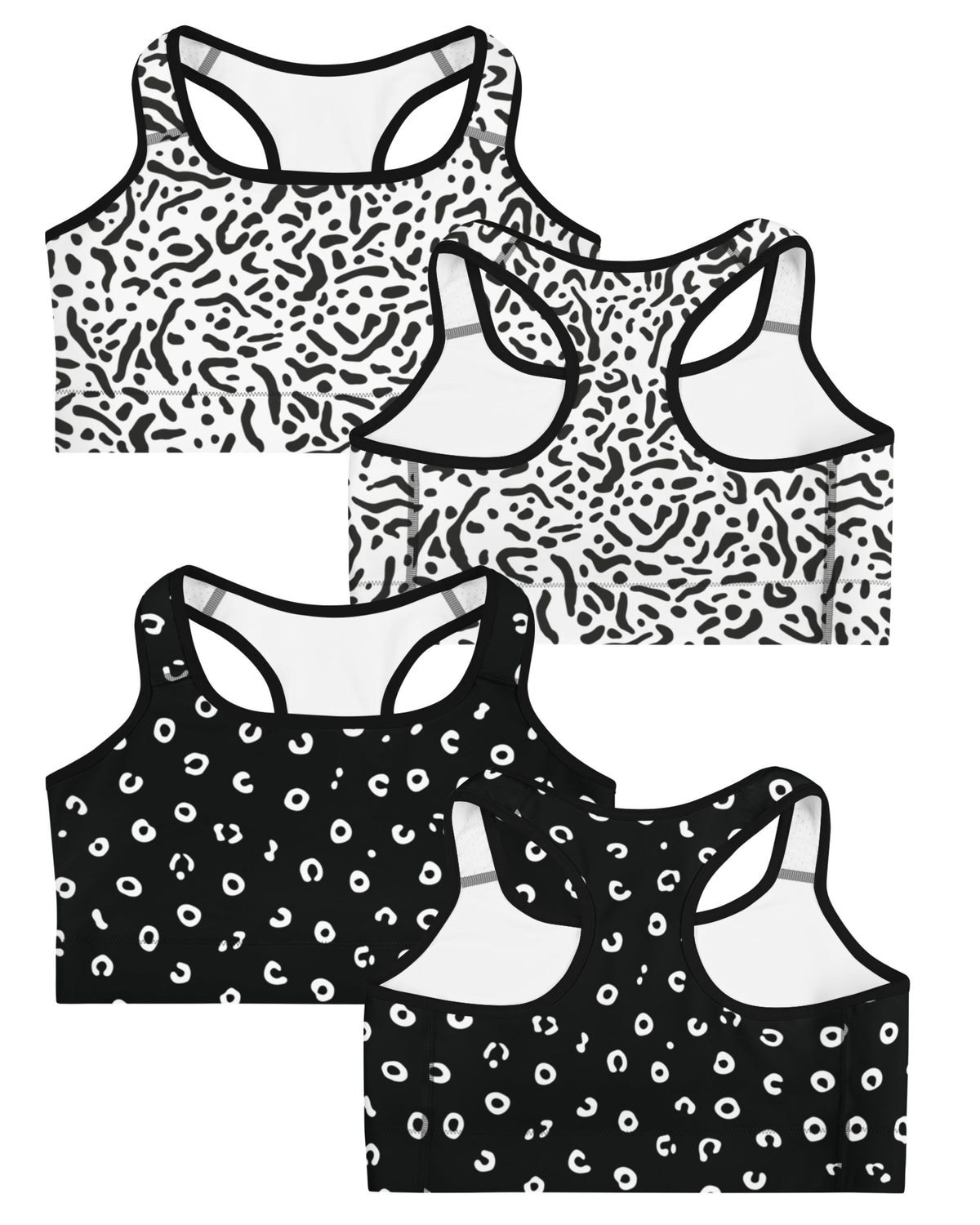 Spotted Eagle Ray Sporty Swim Bra | Scuba Dive • Surf • Swim • SUP • Yoga