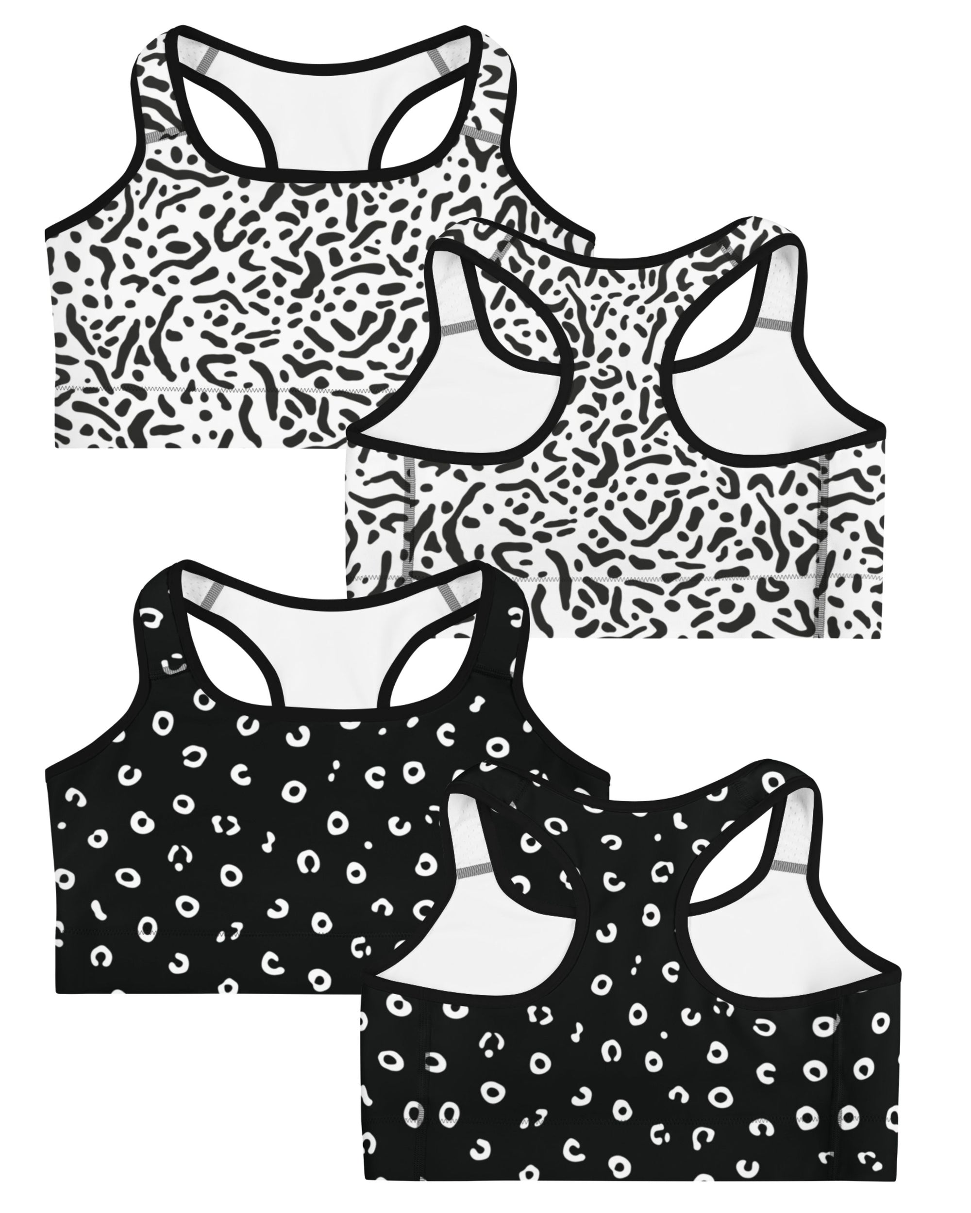 Spotted Eagle Ray Sporty Swim Bra | Scuba Dive • Surf • Swim • SUP • Yoga